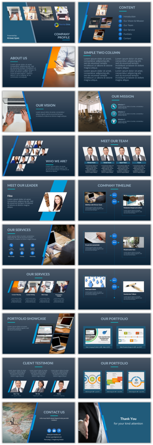 Template PPT Company Profile - Panrita Slide