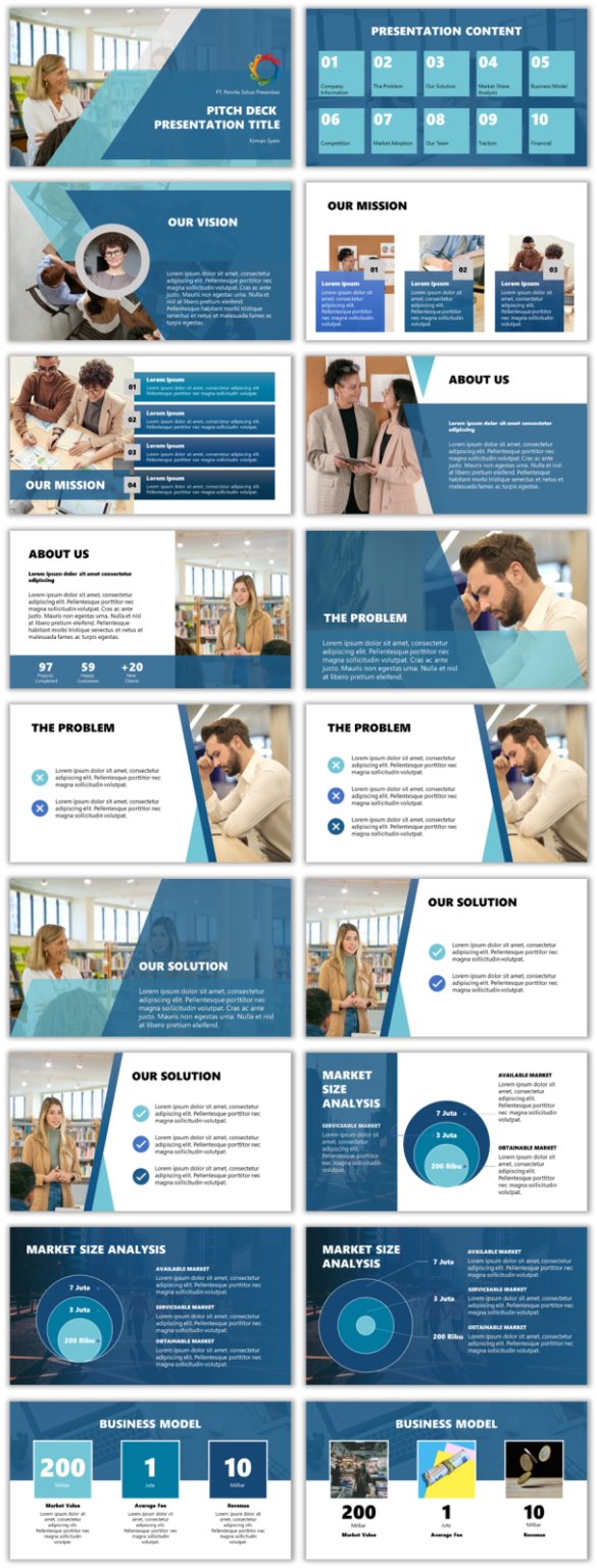 Template PPT Pitch Deck - Panrita Slide